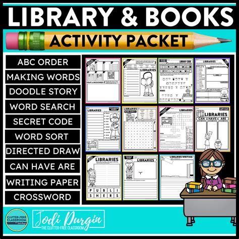 Library Activity Packet Clutter Free Classroom Store