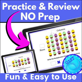 Multiplication Arrays Boom Cards Math Digital Resource No Prep Task Cards