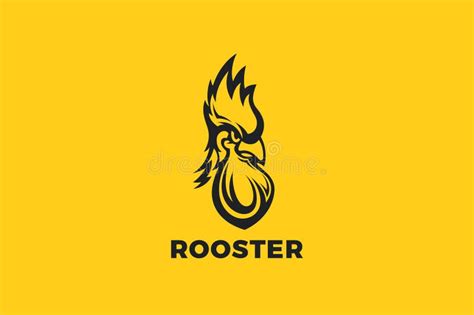Rooster Logo Head Vintage Style Design Vector Template Chicken Farm