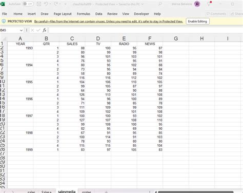 Solved In The Excel File Classfilesfall Chegg Com