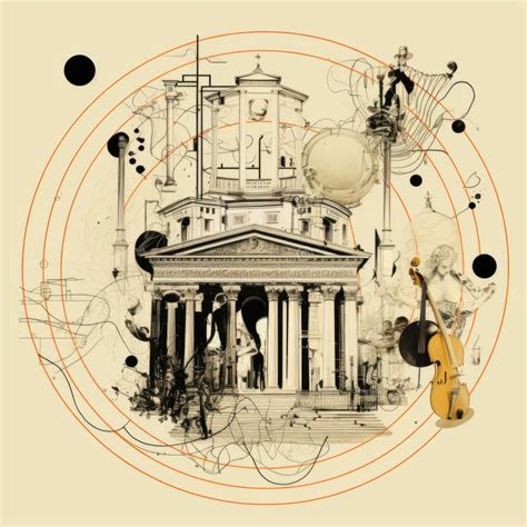 Classicism Vector A Sci Fi Baroque Illustration Of A Music Building