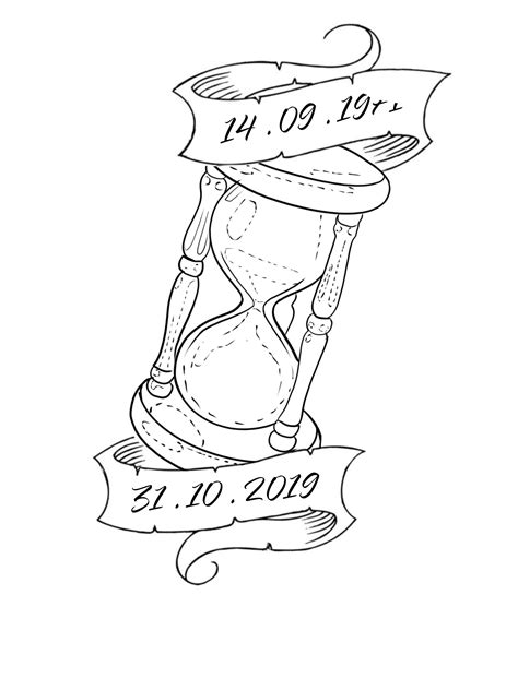 Hourglass Tattoo Design