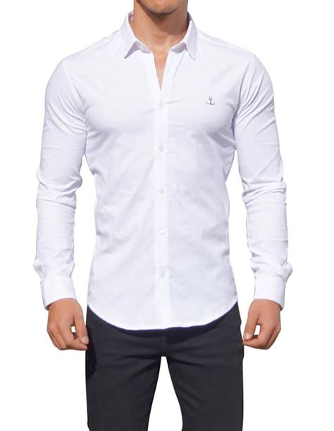 Camisa de vestir John Leopard de algodón manga larga para hombre 1