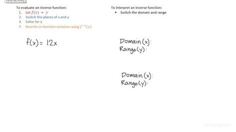 Evaluating And Interpreting The Inverse Function Of A Linear Relationship