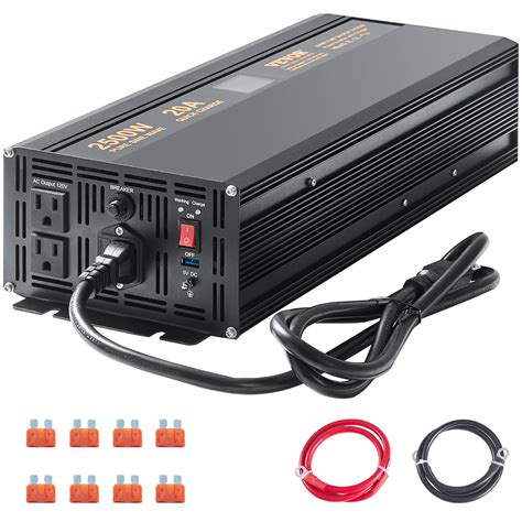 Vevor 2500w Sump Pump Battery Backup System Lcd Display Auto Switches To Battery Inverter