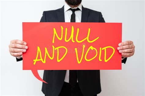 Conceptual Display Null And Void Word Written On Cancel A Contract