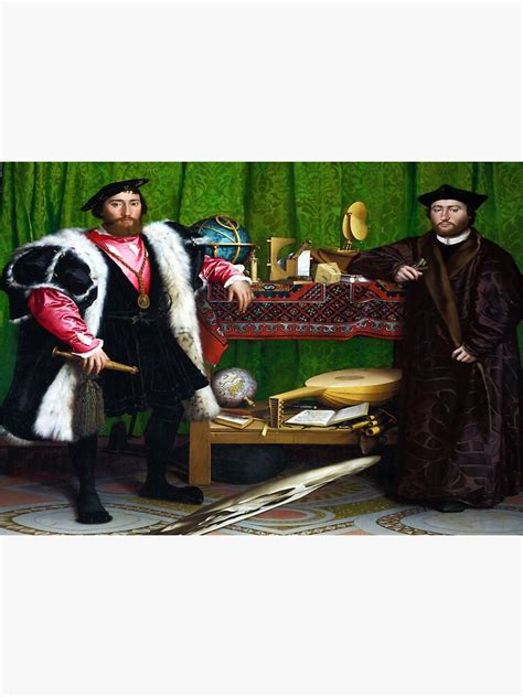 The Ambassadors Hans Holbein Sticker For Sale By Lisagaillard Redbubble