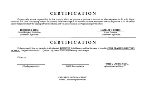 Inventory Certification Pdf