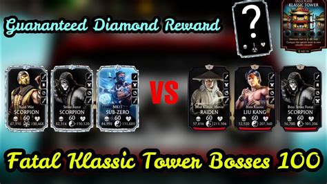 Mk Mobile Fatal Klassic Tower Bosses 100 Guaranteed Diamond Reward