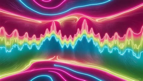 Pulsing Animated Waveform Background Vibrant Audiodata Signal Effect Premium Ai Generated Image