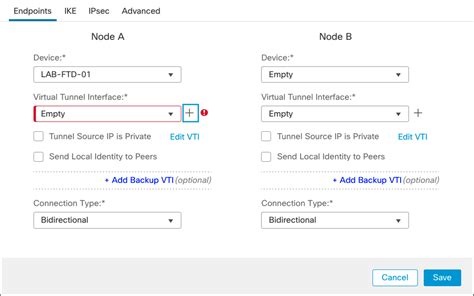 Vti Ipsec Fails Between Two Ftd Cisco Community
