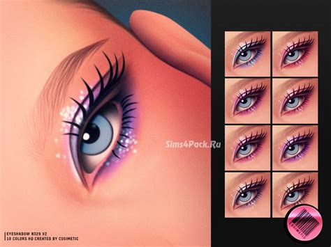 Тени для век Mm Glitter Eyeshadow N329 V2 скачать для Симс 4