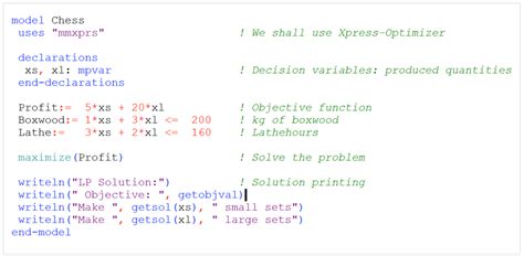 Fico Xpress Mosel Mathematical Modelling And Optimization Language