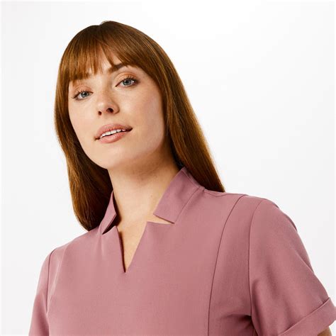Womens Inala Scrub Top Mauve · Figs
