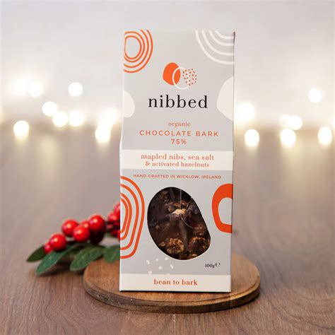 Nibbed Chocolate Bark 75 Mapled Nibs Sea Salt With Activated Hazel