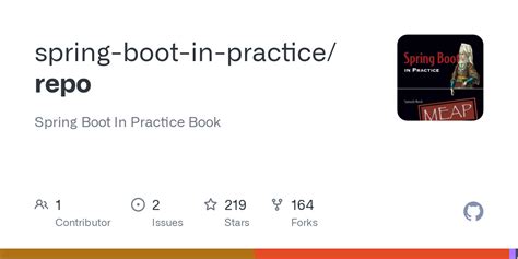Github Spring Boot In Practicerepo Spring Boot In Practice Book