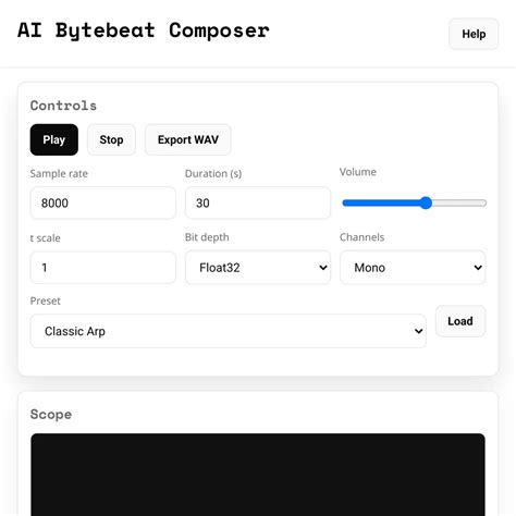 Ai Bytebeat Composer