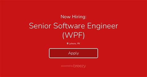 Senior Software Engineer Wpf At Strategic Systems International