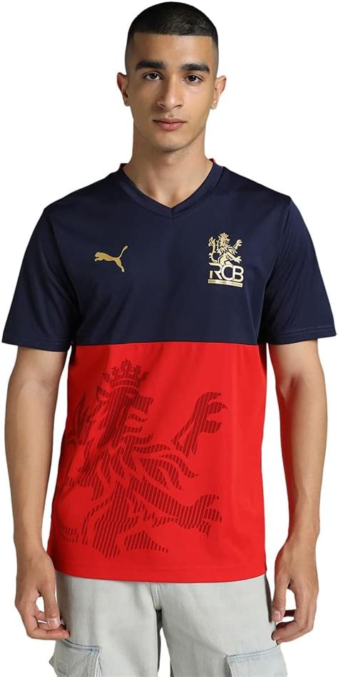 Puma Rcb 2025 Mens Fan Cricket Jersey Puma Navy Flame