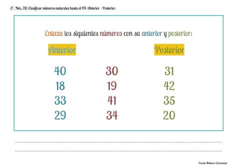 📚 Números Del 40 Al 50 📚 1º Educación Primaria
