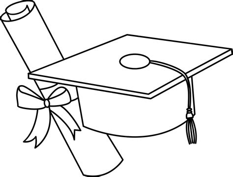 Premium Vector Graduation Line Art Hand Drawing