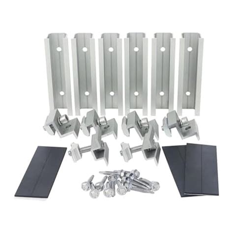 Solar Panel Mounting Brackets Clamps And Rails Kit For Roofing Solar Panels Kit