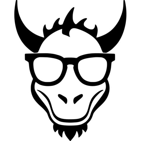 Cool Dragon With Glasses Svg