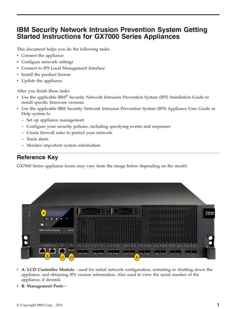 Ibm Gx7000 Series Getting Started Instructions Pdf Download Manualslib
