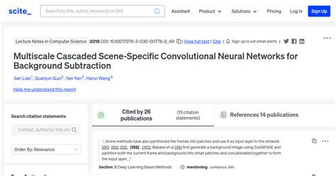 Multiscale Cascaded Scene Specific Convolutional Neural Networks For