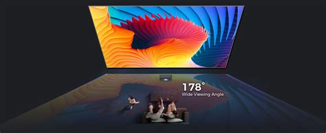 Screenpro 150inch Alr Ambient Light Rejecting Wall Mount Projector Screen For Laser