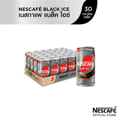 NescafÉ Rtd กาแฟพร้อมดื่มตราเนสกาแฟ กาแฟปรุงสำเร็จพร้อมดื่ม เนสกาแฟกระป๋อง แบล็คไอซ์ ขนาด 30 X