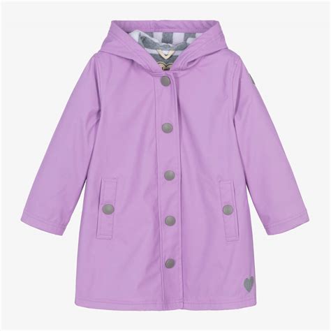 Little Blue House By Hatley Girls Purple Waterproof Raincoat