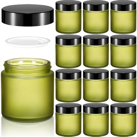 Norme 12 Pcs 4 Oz Glass Jars With Lids Leakproof Round Airtight Empty Cosmetic Jars