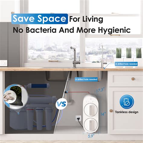 Buy Waterdrop Reverse Osmosis System Tankless Ro Water Filtration System GPD Pure To