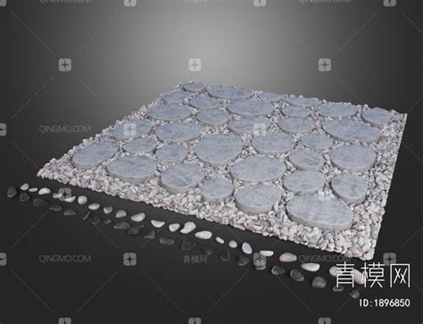 鹅卵石步道 汀步地面3D模型 现代VR有灯光有贴图MAX2016鹅卵石步道 汀步地面3d模型下载 ID1896850 免费3Dmax模型库