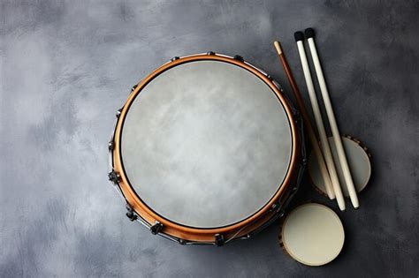 Premium Photo Striking A Rhythm Exploring Percussion Through A TopView Snapshot Of Drums And