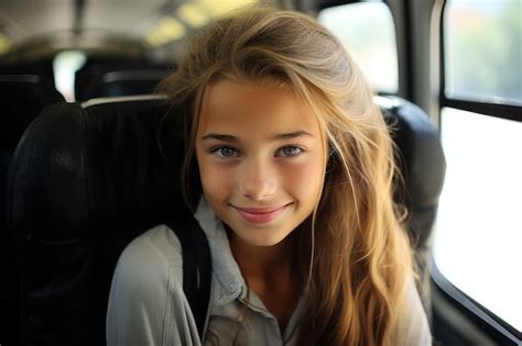 Premium Ai Image A Girl Smiling At The Camera