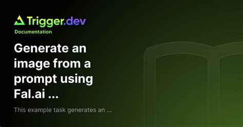 generate an image from a prompt using fal ai and trigger dev realtime