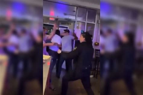 Female Security Guard Shows Off Mma Skills In Dallas Restaurant