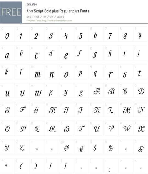 Alys Script Bold Plus Regular Plus 1000december 19 2023fontcreator