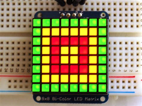 Adafruit Bicolor Led Square Pixel Matrix With I2c Backpack Qwiic Stem 19 94