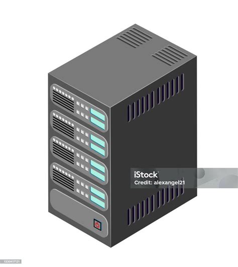 Teknologi Jaringan Server Tunggal Pusat Data Koneksi Ilustrasi Stok Unduh Gambar Sekarang Istock