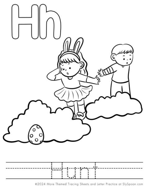 Hop Into Learning With Free Printable Easter Themed Letter H Tracing