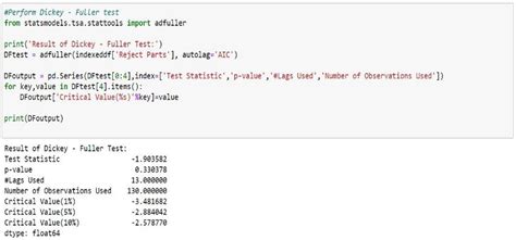 Dickey Fuller Test Result Download Scientific Diagram