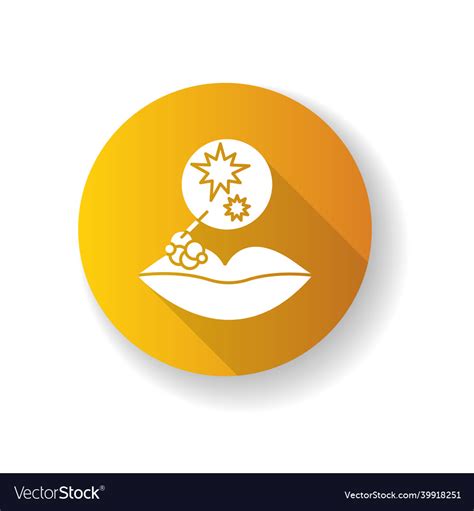 Herpes Rgb Color Icon Viral Skin Infection Std Vector Image