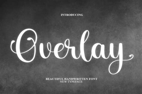 Overlay Font Delicate Unique Handwritten Script Font Canyon
