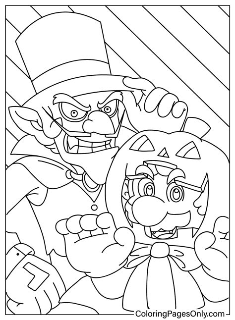 Mario Halloween Coloring Pages At Genkaneblog Blog