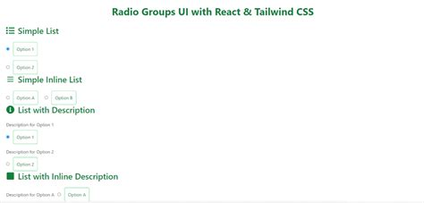 Create Radio Groups UI Using React And Tailwind CSS GeeksforGeeks