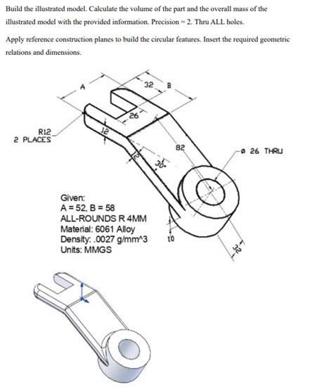 Solved Build The Illustrated Model Calculate The Volume Of Chegg Com