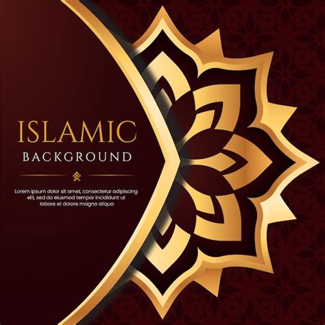 Premium Vector Ornate Classical Red Brown Islamic Pattern Background